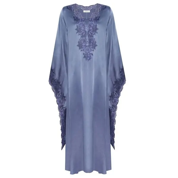 BOCAN COUTURE Adelaide Silk Zippered Dress Navy - Blue