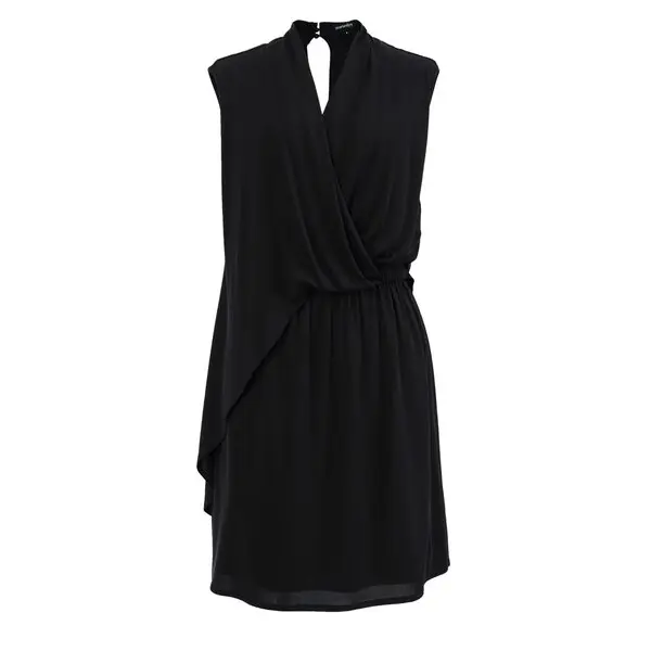 SMART AND JOY Drapy Asymmetrical Dress - Black