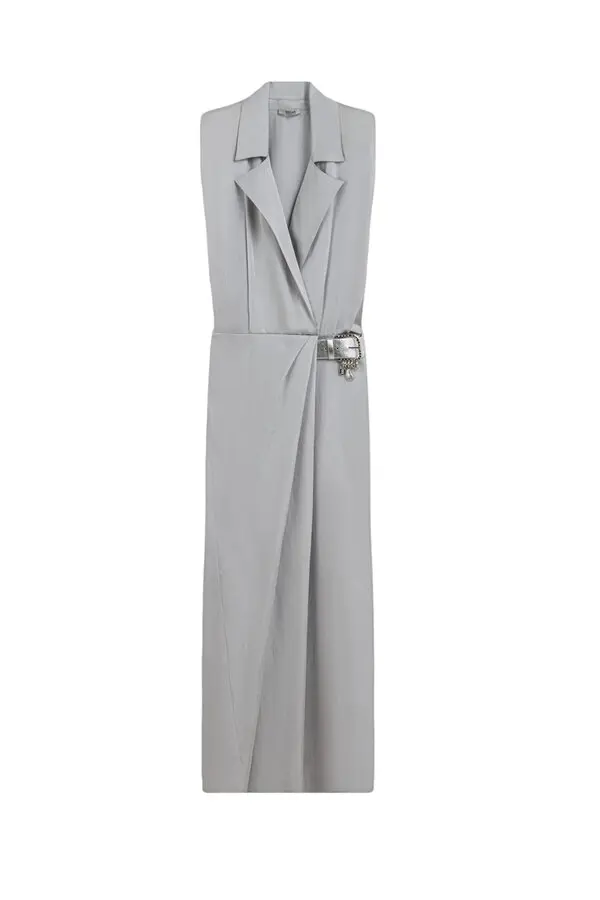 NOCTURNE Embellished Belt-detail Maxi Dress