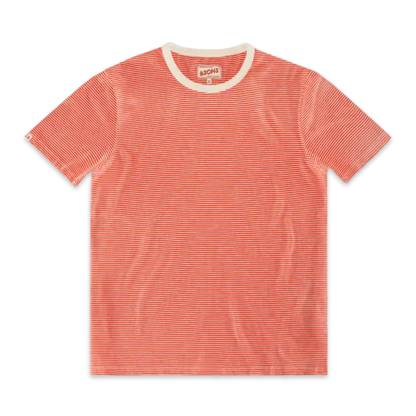 &SONS TRADING CO White / Red Lugger T-shirt Red/white - White/red