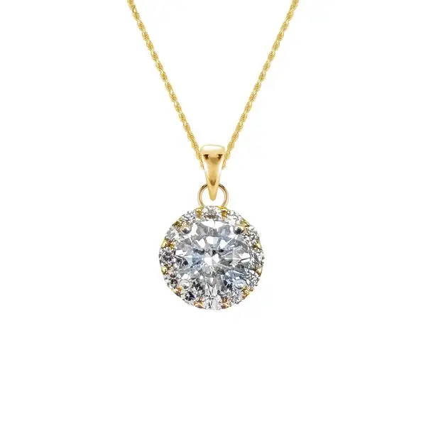 OUTOFOFFICE Vermeil Pavé Charm Necklace - Gold