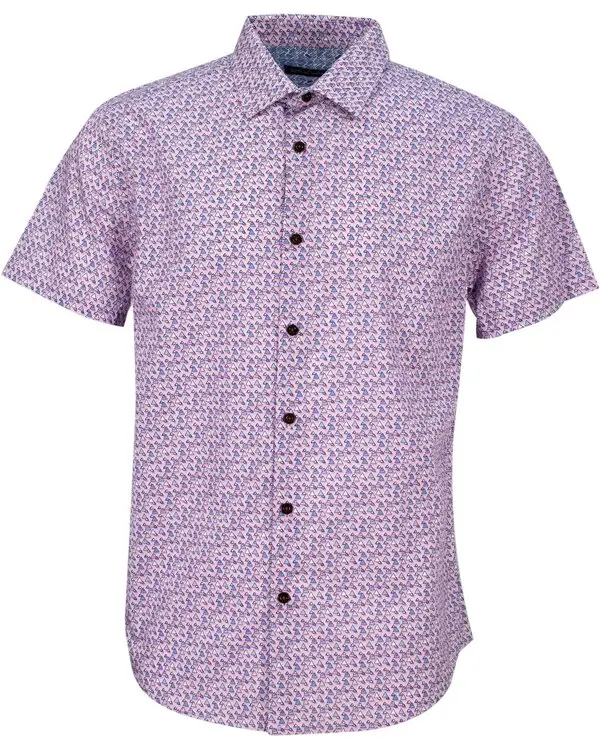 LORDS OF HARLECH Scott Floating Triangles Shirt - Pink