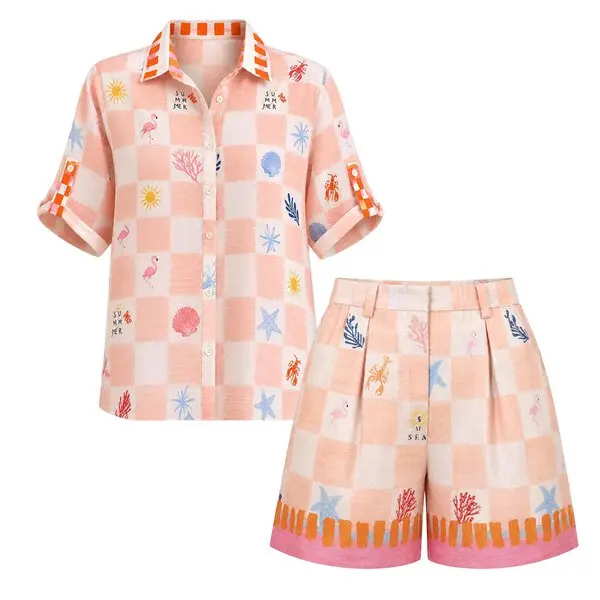 Loveist Store Angel Coastal Co-ord Set - Pink