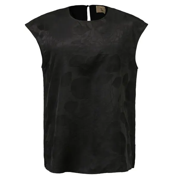 SMART AND JOY Cupro Round Neck Sleveless Top