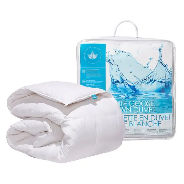 CANADIAN DOWN & FEATHER COMPANY Goose Down Duvet, Summer Weight Xl Queen - White
