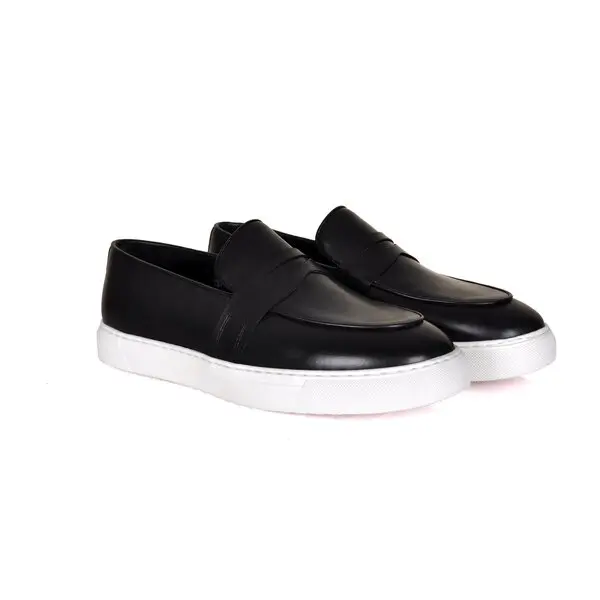 DAVID WEJ Bradford Calf Leather Sneakers - Black