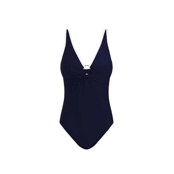 AQVA SWIMWEAR Navy Macarella One-piece Swimsuit - Blue