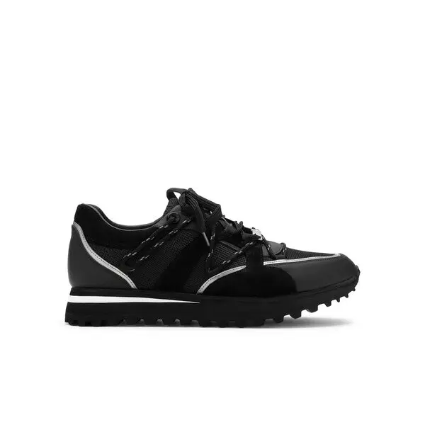 ILVI Enzel Matte Leather- Suede Sneaker - Black