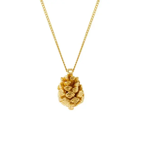 LEE RENEE Baby Pine Cone Necklace - Gold