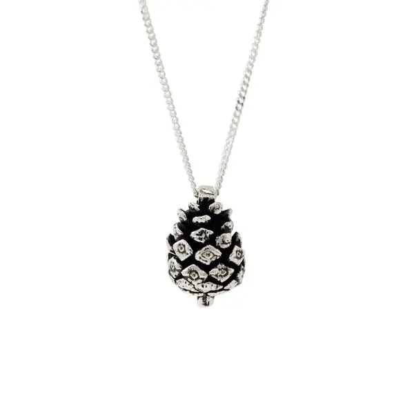 LEE RENEE Baby Pine Cone Necklace - Silver