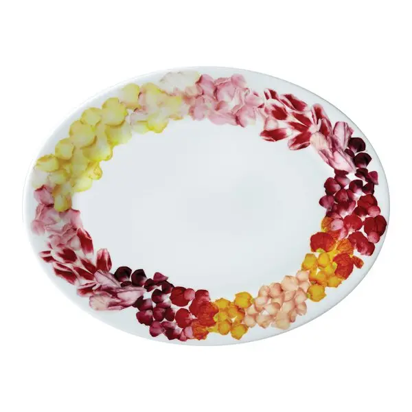 Twig New York Petals -​ 14 In Oval Platter - White