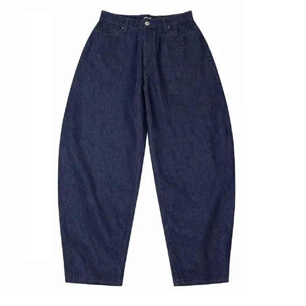 WIN OUT Balloon Denim Trousers Wm - Blue
