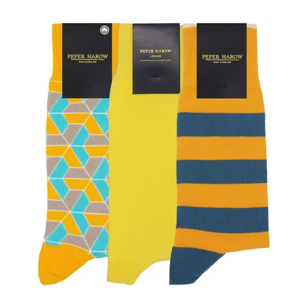 PEPER HAROW - MADE IN ENGLAND S Socks Bundle - Yellow