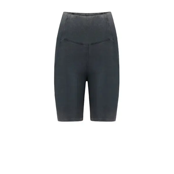 PCFG Black / Grey Your Itch Acid Wash Biker Legging - Black/grey