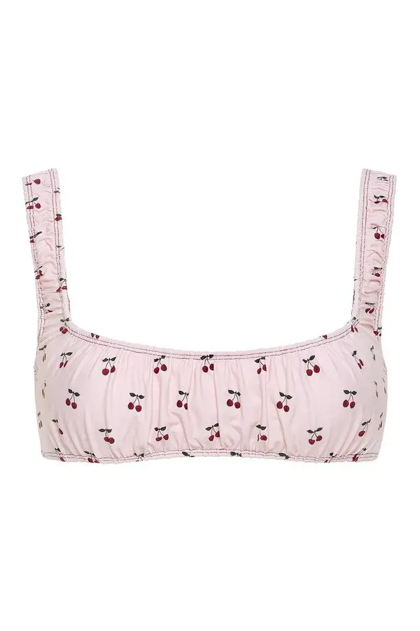 MONTCE Cherries Zoe Bikini Top - Pink