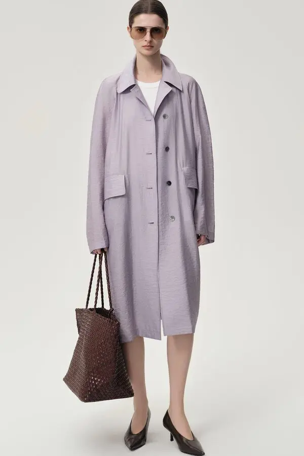 FRONT ROW SHOP Zephy Trench - Purple