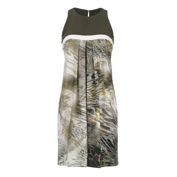 CONQUISTA Tropical Mirage Jersey Dress - Green