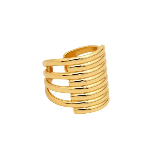 UCHI & SOTO Kin Layered Statet Ring - Gold