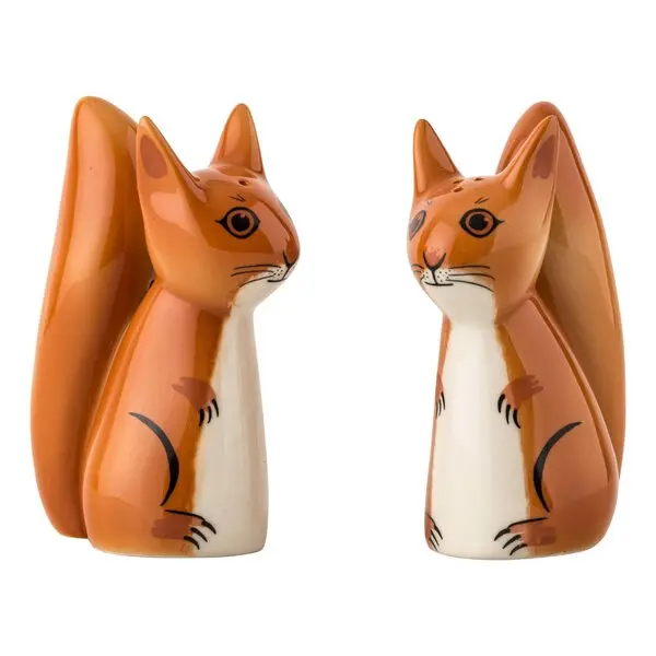 Hannah Turner Red Squirrel Salt & Pepper Shakers - Brown