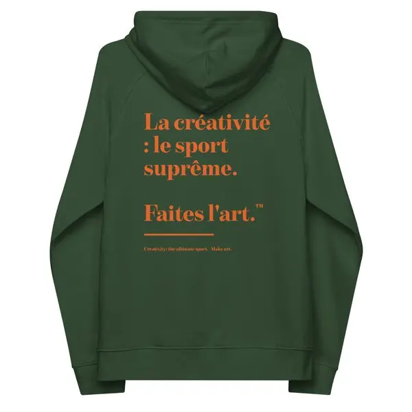 ANCHOR & CREW Bottle Make Art Creative Standard Organic Cotton Hoodie - Green