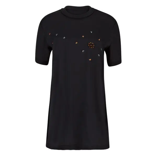 BOUTIQUE KAOTIQUE Embroidered Bug Tee - Black