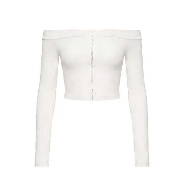 KHELA THE LABEL Hooked Up Top Off - White