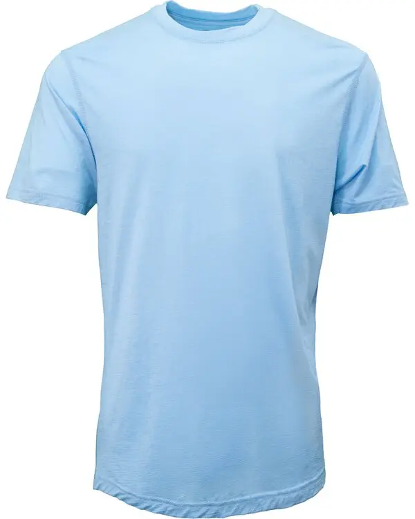 LORDS OF HARLECH Cassius Merino Jersey Crew Neck Shirt - Blue