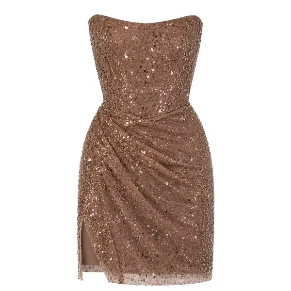 ANGELIKA JOZEFCZYK Stella Corset Mini Dress - Brown