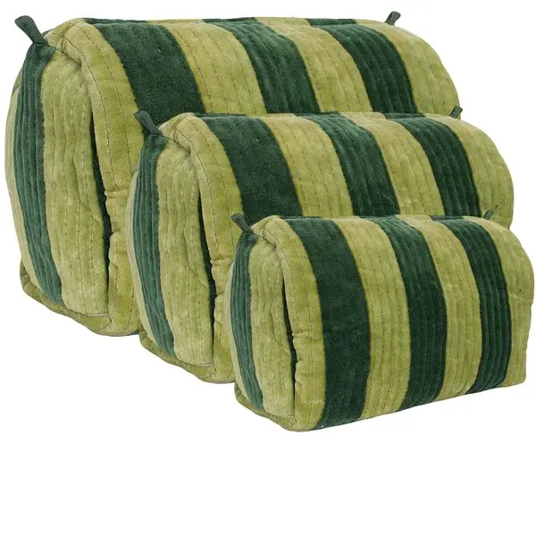 CYC The Striped Velvet Travel Set - Green