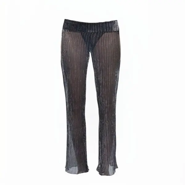 AMORTIZIA Belladona Pants Metallic Flared Pants - Grey