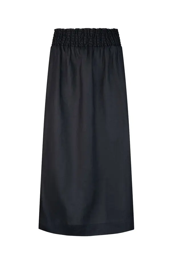 DREF Mojito Linen Maxi Skirt - Black
