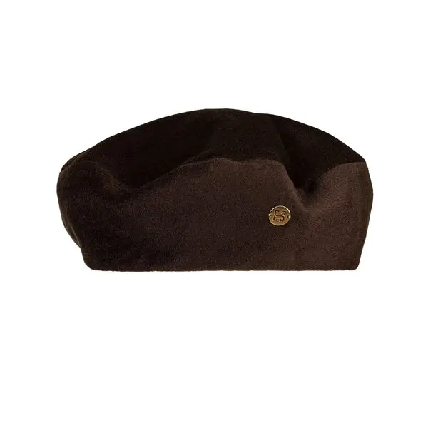 SIBI HATS Chantel Cashmere Beret Hat - Brown
