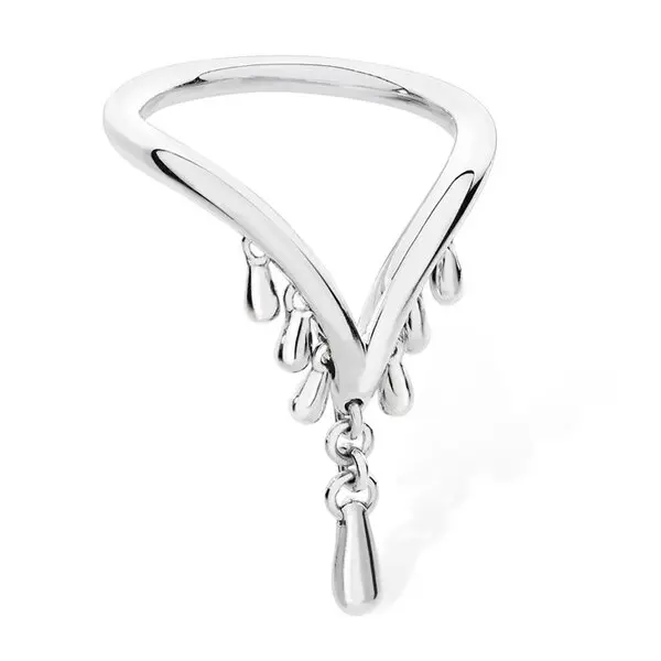 LUCY QUARTERMAINE Wishbone Ring - Silver