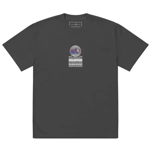 ANCHOR & CREW Faded City Drive Explore Co. Oversized Cotton T-shirt - Black