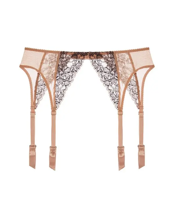 JOURNELLE Neutrals / Chloe Suspender Belt Praline Noir - Black