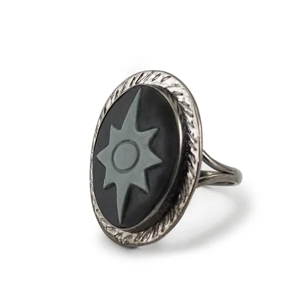 VINTOUCH ITALY Polaris Cameo Ring - Black