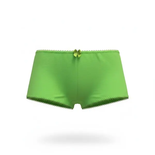 THE COOLGIRL NYC Jane Boyshort In Cotton - Green