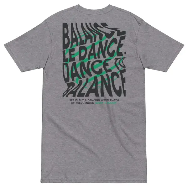 ANCHOR & CREW Heather Balance Le Dance Disco! Heavy Cotton Embroidered T-shirt - Grey