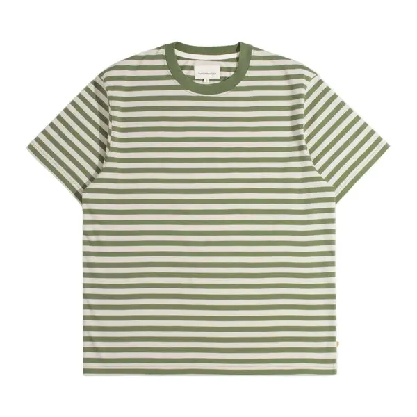 FAR AFIELD Ringer Stripe T-shirt - Green