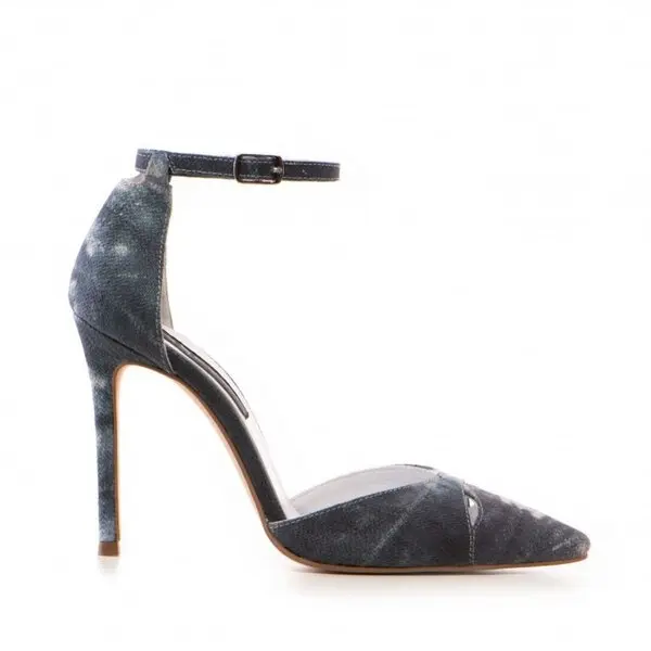 THE 5TH ELEMENT Aurora Pumps In Denim Fabric - Blue