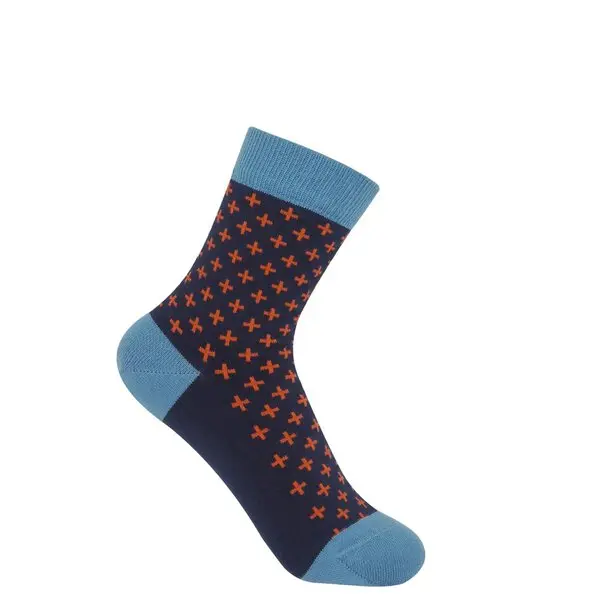 PEPER HAROW - MADE IN ENGLAND Crosslet ’s Socks – Navy - Blue