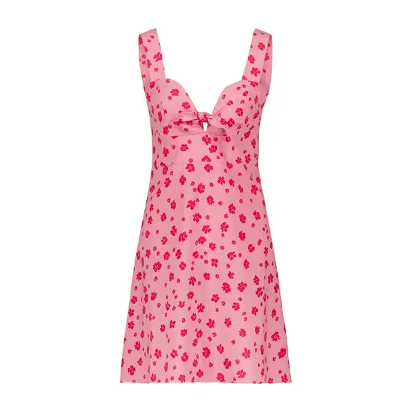 MARIANNE BY MARIE JORDANE Billie Printed Linen-viscose Blend Short Dress