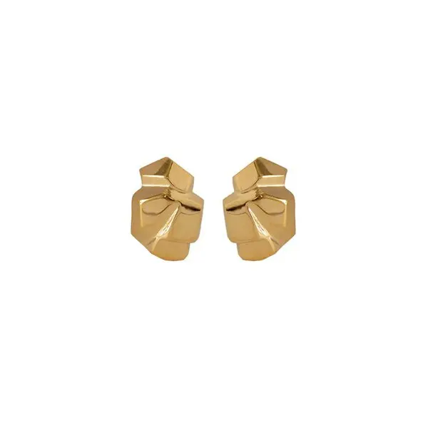 EDGE ONLY Rock Earrings 18ct Vermeil - Gold