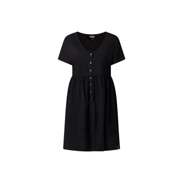 KNOWN SUPPLY Cotton Button Up Dress Josie - Black