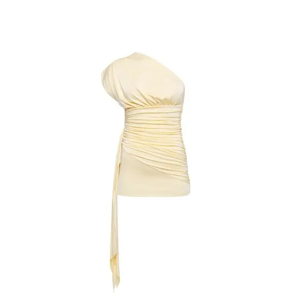 Sélone Aurelie One-shoulder Dress - Yellow