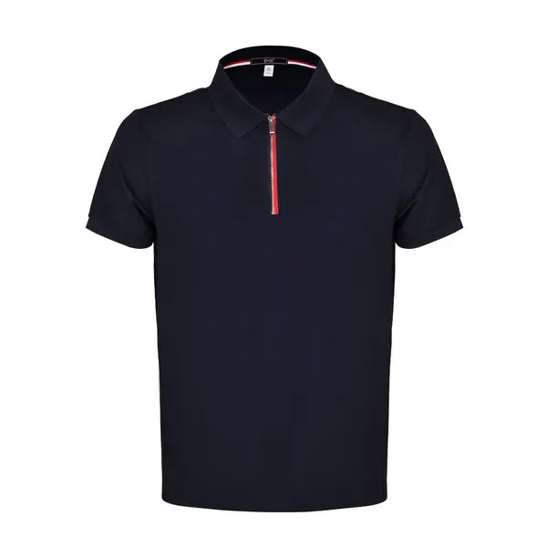 DAVID WEJ Marco Zip Polo Navy - Blue