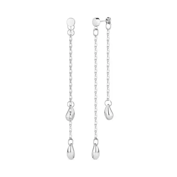 REJECTED HEARTS CLUB Last Tear Drop Dangle Earrings - Silver
