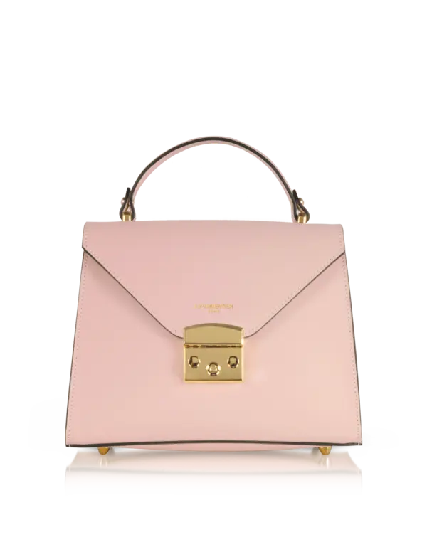 LE PARMENTIER Peggy Leather Top Handle Satchel Bag Color - Pink