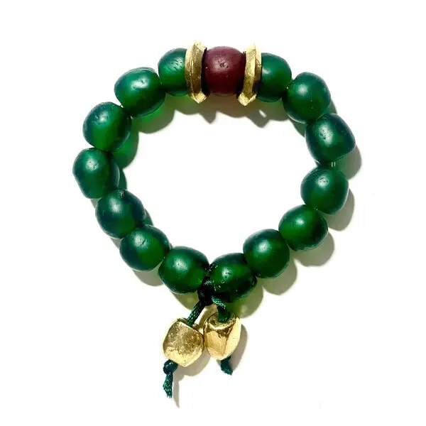 Persia Donà Jewelry Emerald Vintage Glass Bracelet - Green