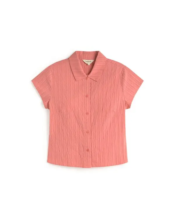 THINKING MU Slim Popcorn Blouse Kitty
